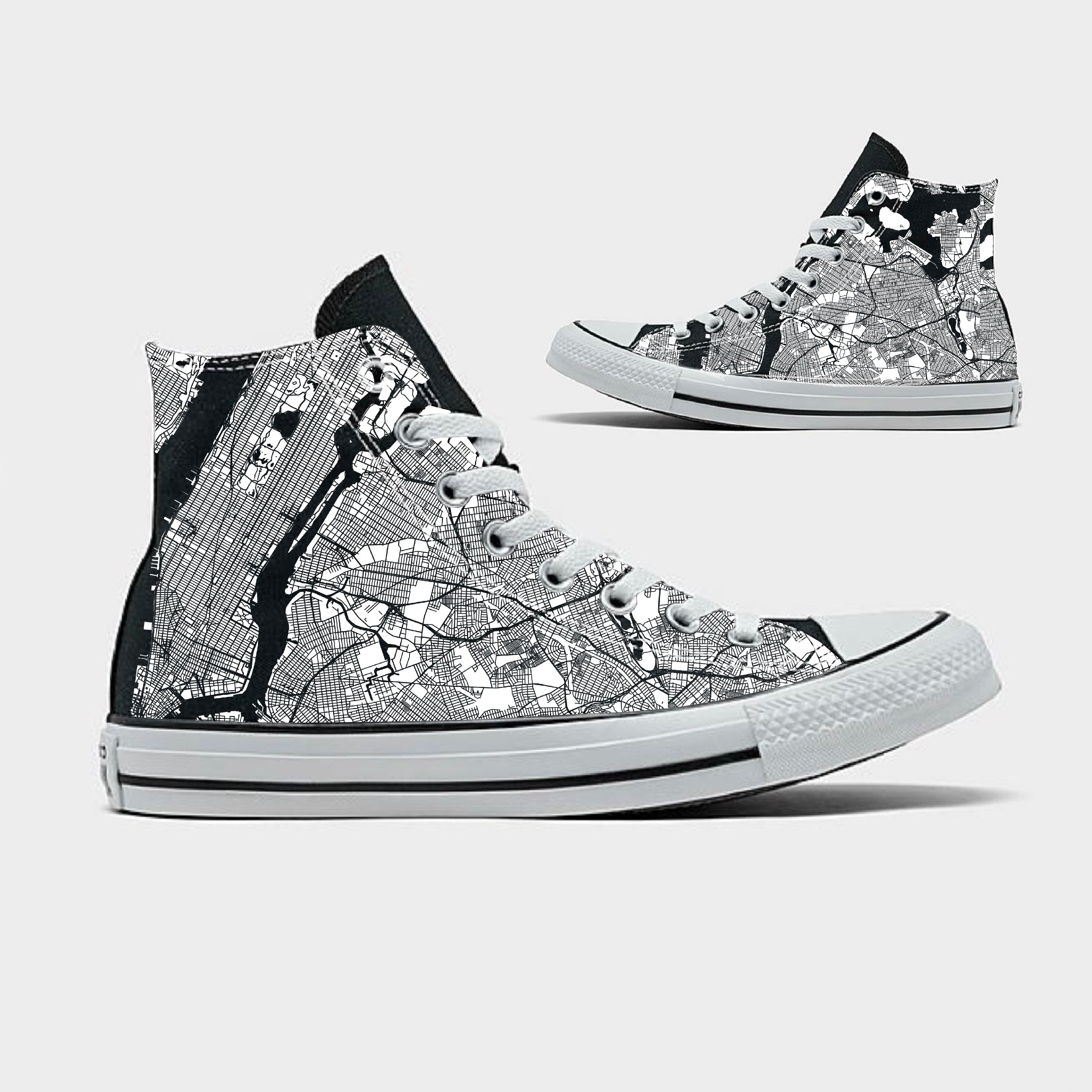 New York City Map - Custom Converse Shoes – BlvdCustom