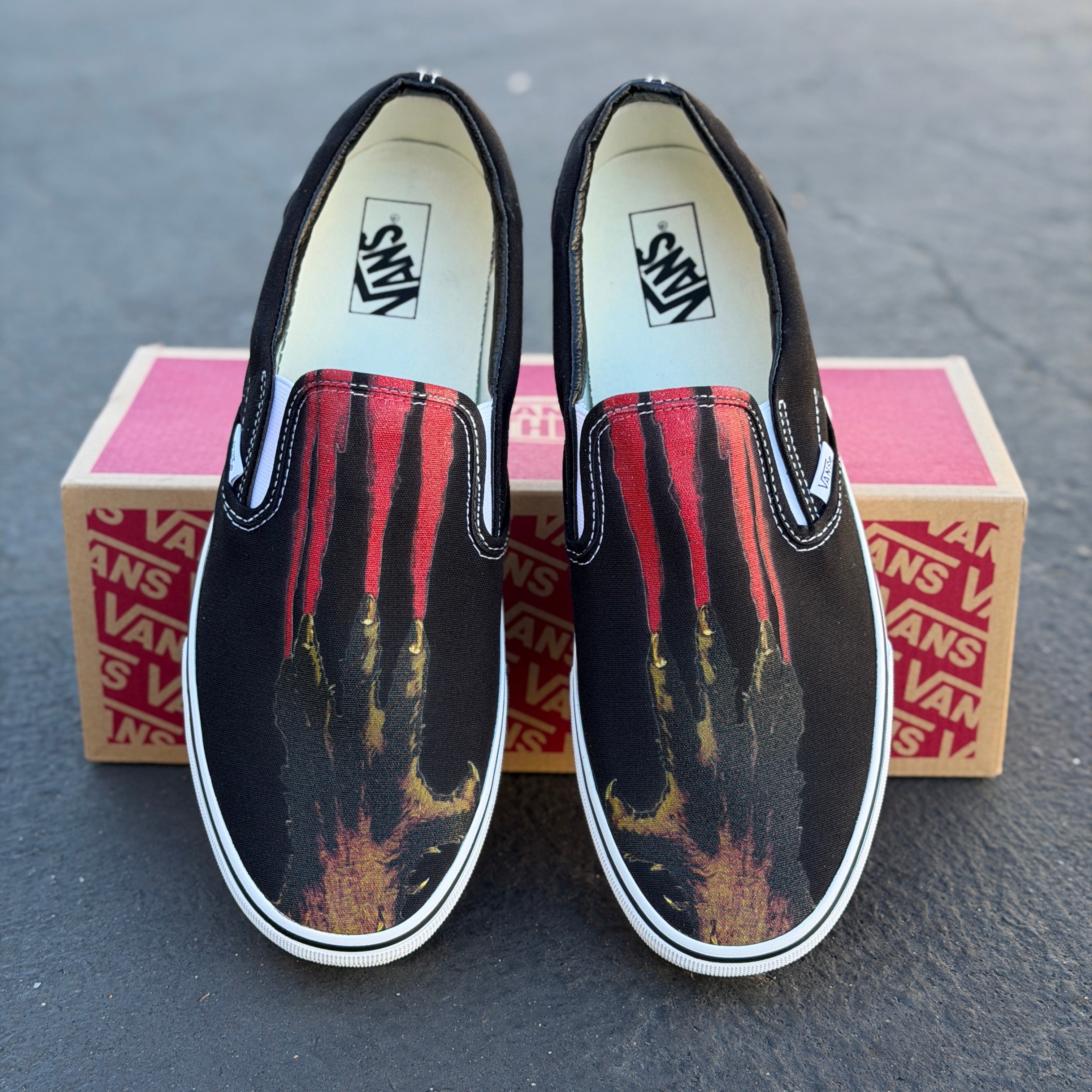 Custom Halloween Werewolf Claws Blood Horror - Custom Vans Shoes ...