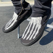 Custom Skeleton Feet X-Ray Vans ALL BLACK Slip Ons - Custom Vans Shoes ...