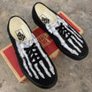 Custom Authentics All Black Skeleton Boney Feet - Custom Vans Shoes ...