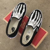 Custom Skeleton Feet X-Ray Slip Ons - Custom Vans Shoes – BlvdCustom